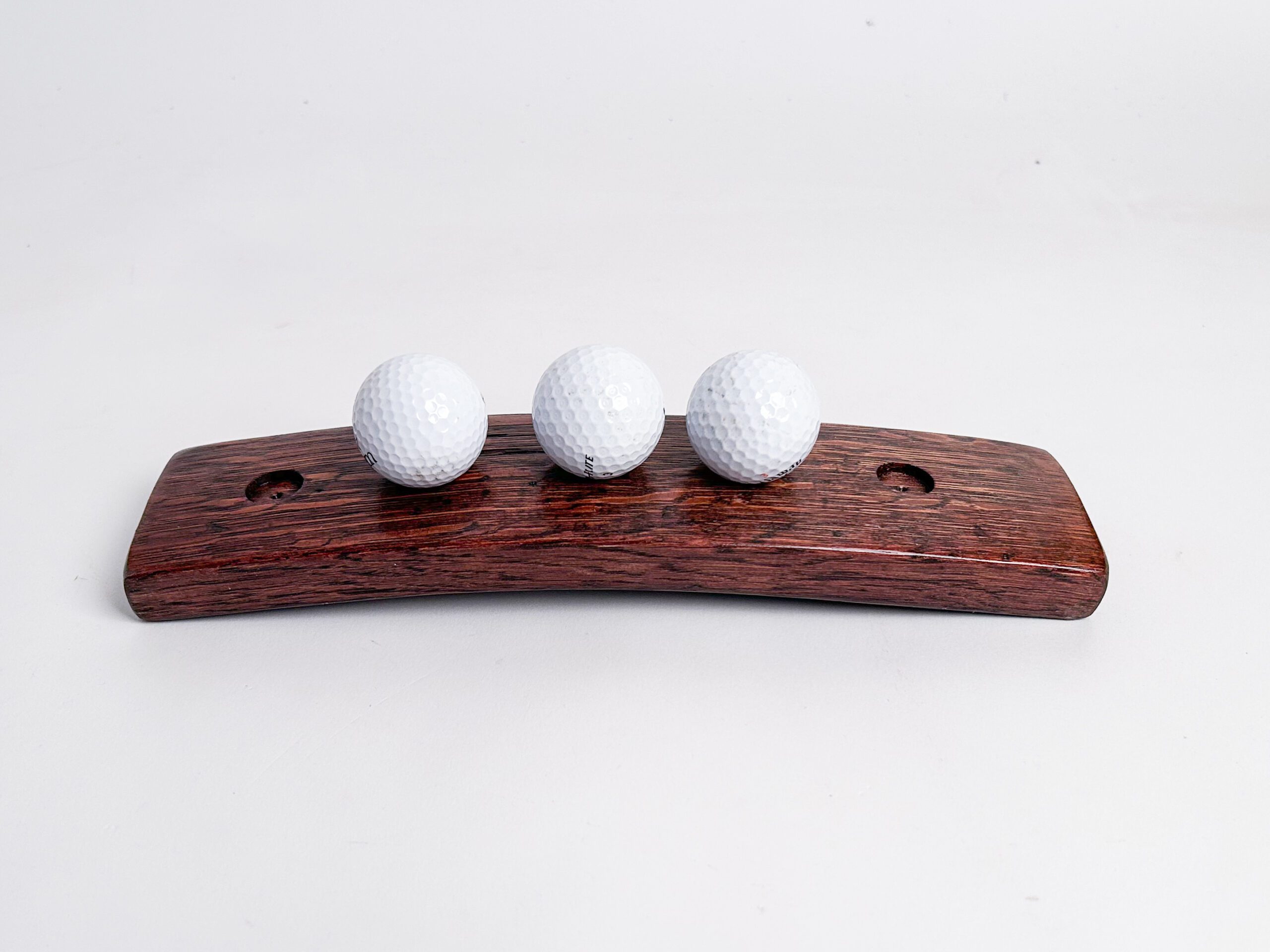 5 Golf Ball Display -Red Mahogany | Alpine Wine Design