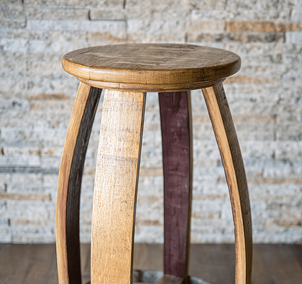 Barrel Head Stool | Alpine Wine Design