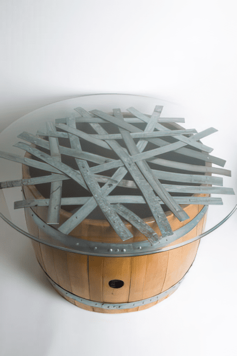 Barrel and Band Coffee Table | Alpine Wine Design