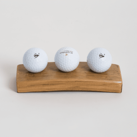 3 Golf Ball Display -Natural | Alpine Wine Design