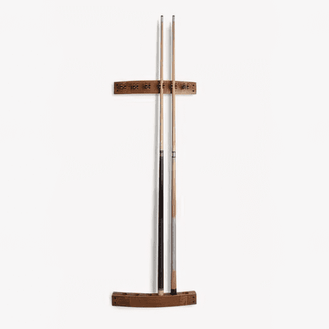 Barrel Stave Wall Mounted Pool Cue Rack | Alpine Wine Design