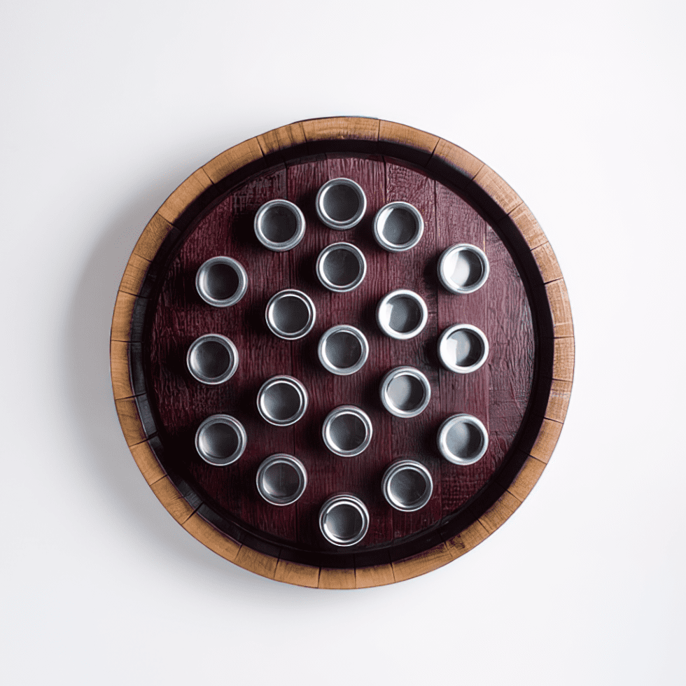 Inverted Wine Barrel Spice Rack | Alpine Wine Design