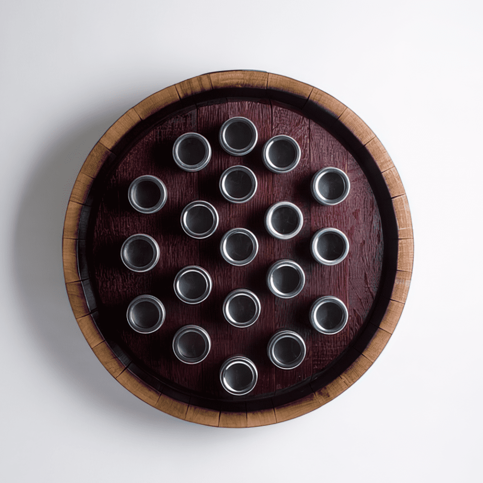 Inverted Wine Barrel Spice Rack | Alpine Wine Design