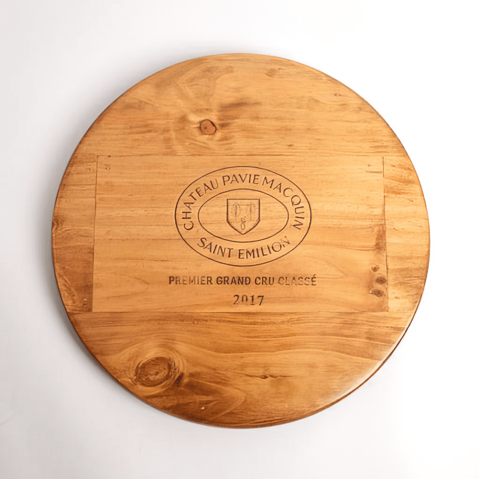 Chateau Pavie Macquin Crate Lazy Susan | Alpine Wine Design