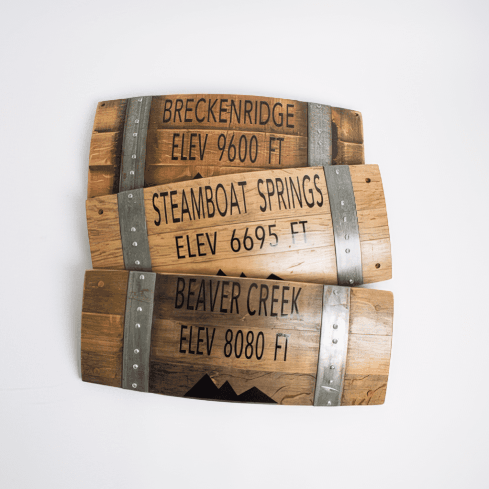 Mountain Elevation Sign | Alpine Wine Design