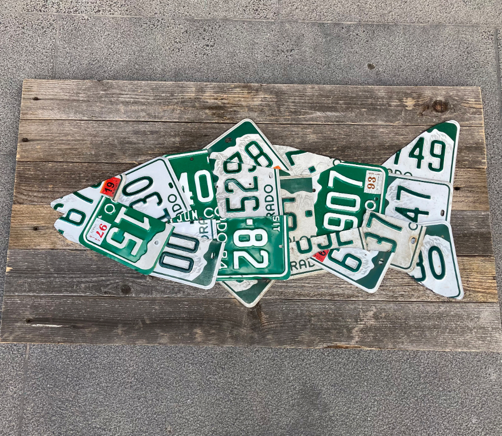 License Plate Art -Colorado Trout | Alpine Wine Design