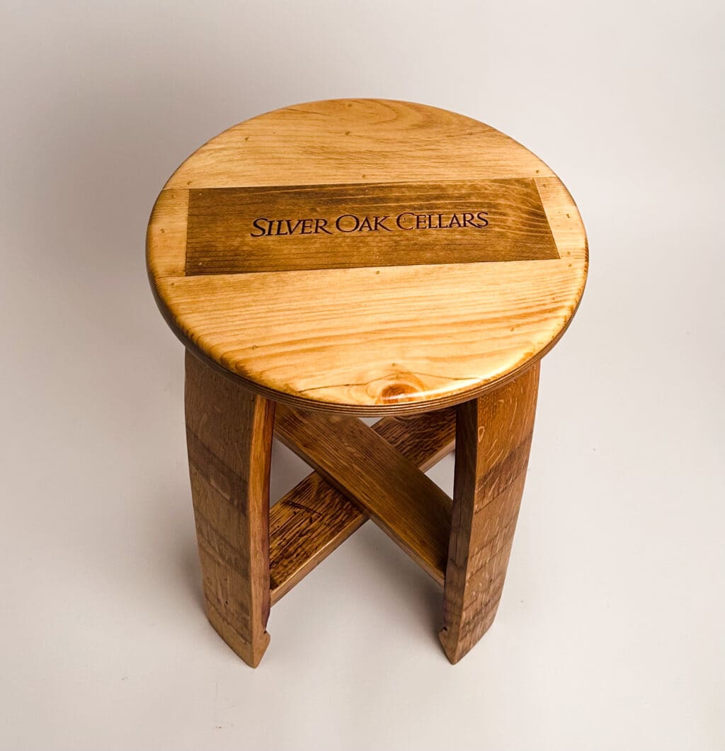 Guitar Stool -Silver Oak Crate Top | Alpine Wine Design